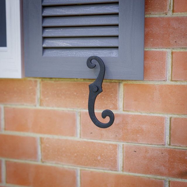 Shutter Dog Holders 6.5" L Black S Shaped Solid Aluminium with Screws ...