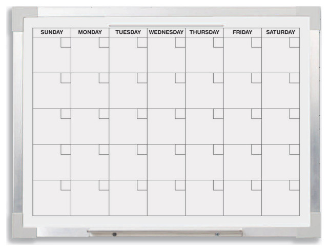 Flipside 18 X 24 Aluminum Framed Calendar Magnetic White Dry Erase ...