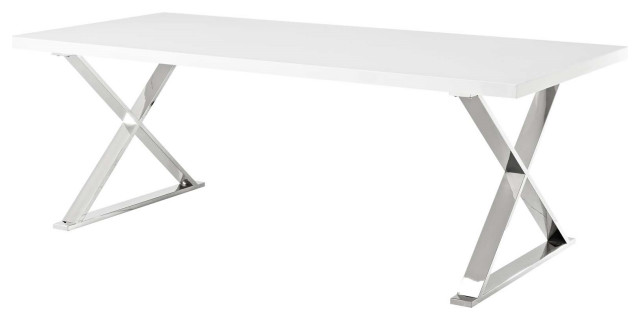 White Rectangular Table, 86.5" - Contemporary - Dining Tables - by mod ...