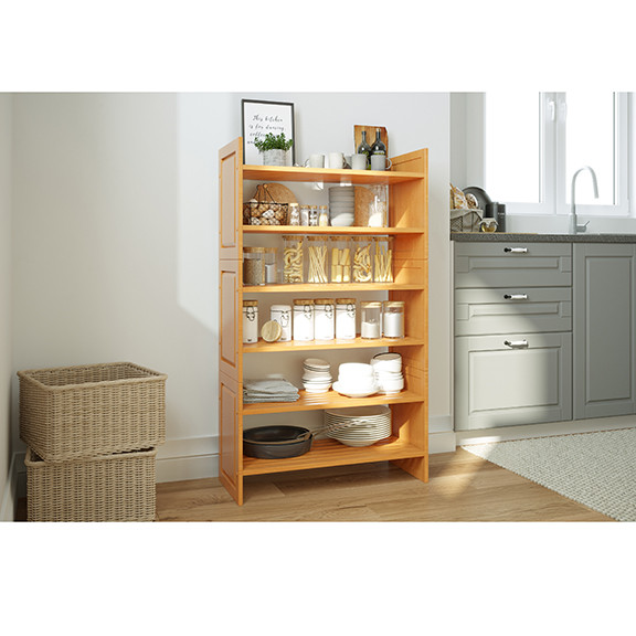 Solid Wood 3-Tier Storage Rack - Transitional - Display And Wall ...
