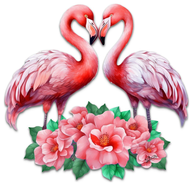 Flamingos Love Holiday Door Decor Love Kids Family Decor - Traditional ...