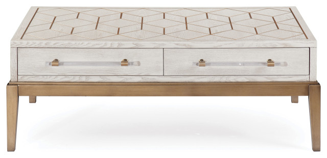 Perrine White Cocktail Table - Contemporary - Coffee Tables - by ...