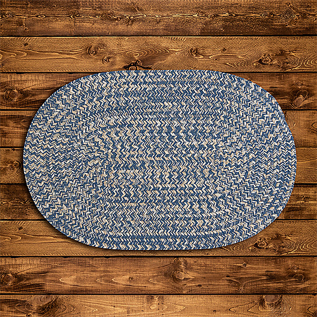 Tremont Denim 3' Round, Round, Braided Rug - Contemporary - Area Rugs ...