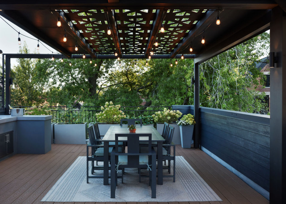 Bucktown Covered Rooftop Deck & Garden - Modern - Deck - Chicago - by ...