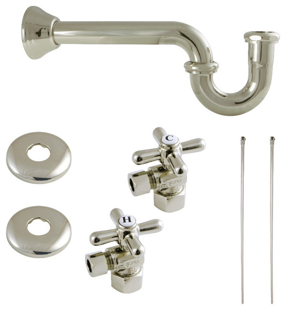 Kingston Brass KPK106P Trimscape Plumbing Supply Kit Combo, Polished ...
