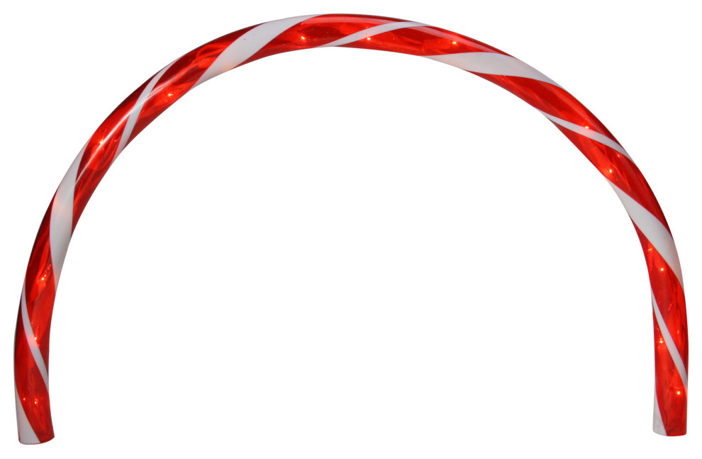 Set of 3 Candy Cane Arch Outdoor Christmas Pathway Markers - Modern ...