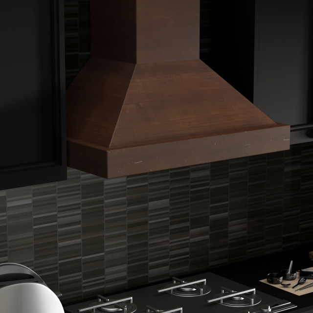 ZLINE 30 in. Wooden Wall Mount Range Hood, Walnut Includes Motor, KBRR ...