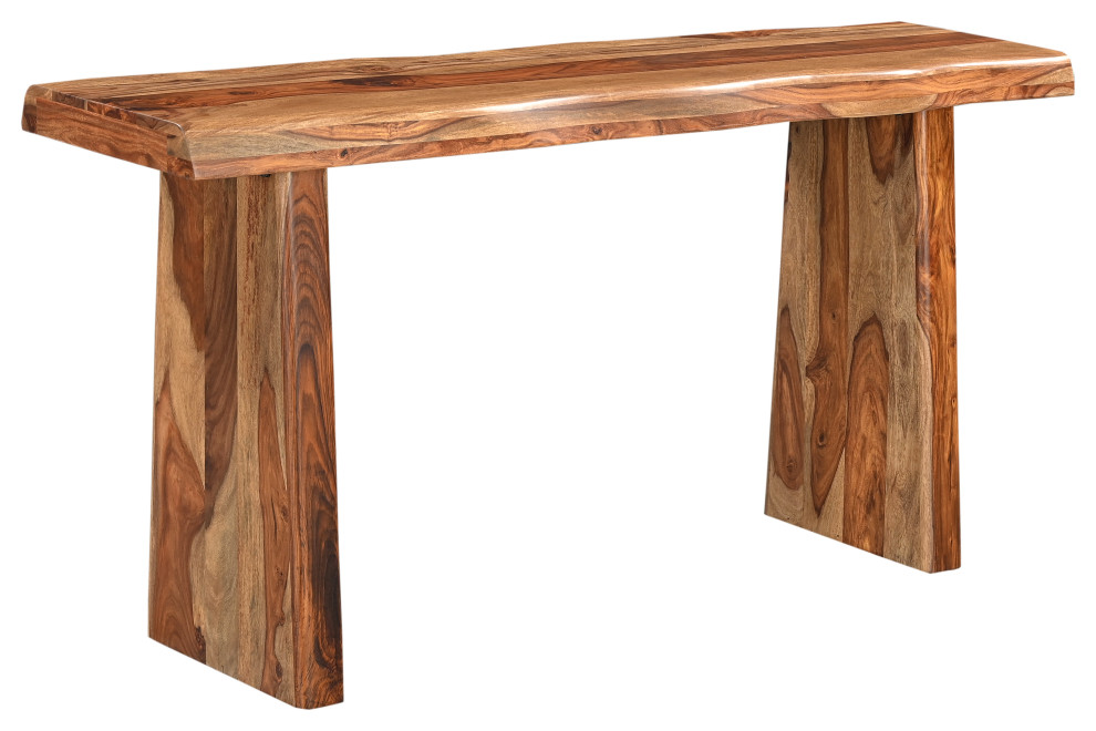 Damian Live Edge Wood Console Table - Rustic - Console Tables - by ...