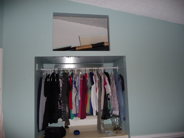 Covering Cubby in Bedroom