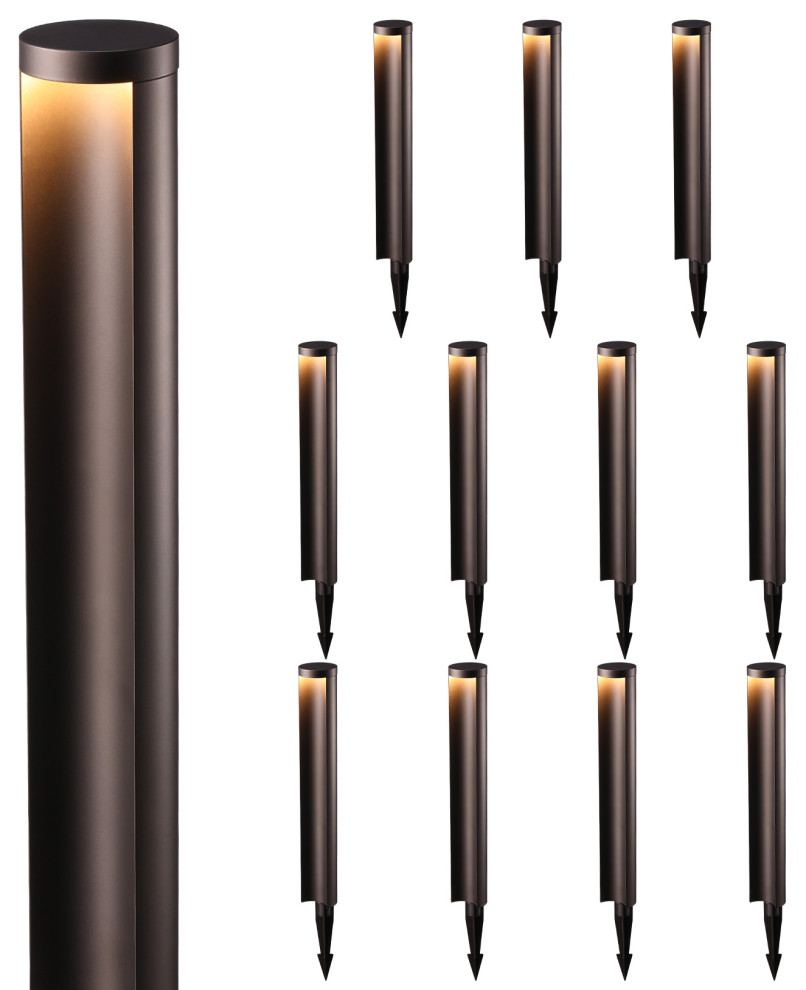 12-Pack LED Landscape Pathway Light, Low Voltage Side Lit Path lights ...