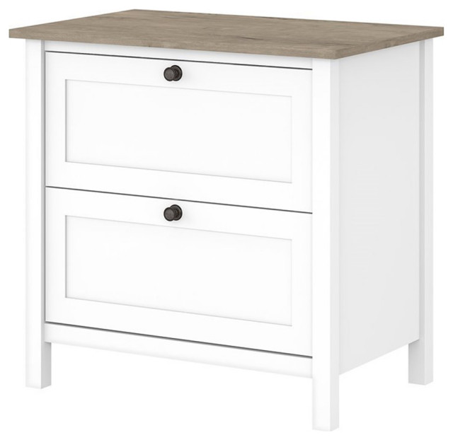Pemberly Row Engineered Wood 2 Drawer Lateral File Cabinet in Gray ...