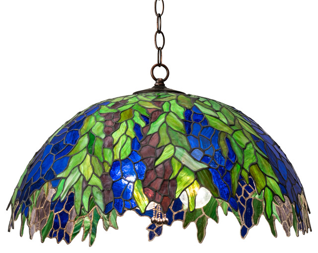 22 Wide Tiffany Honey Locust Pendant - Victorian - Pendant Lighting ...