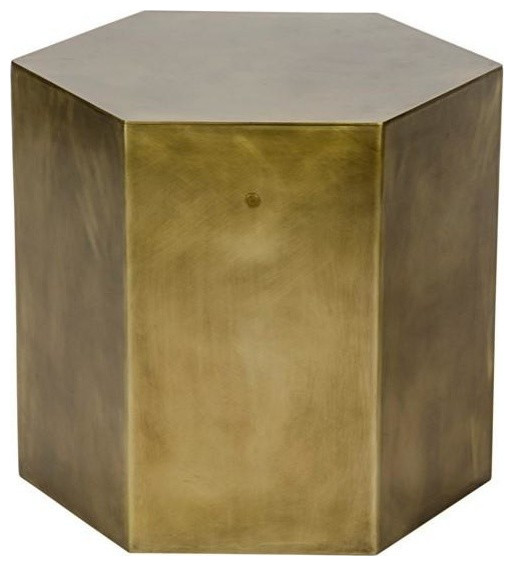 Paul Side Table, B, Antique Brass - Contemporary - Side Tables And End Tables - by Rustic Home ...