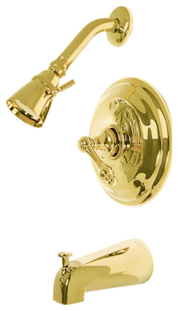 Restoration Tub,Shower Faucet,Lever Handles,Polished Brass ...