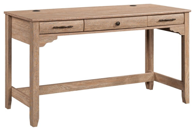Sauder Rollingwood Engineered Wood Writing Desk in Brushed Oak ...