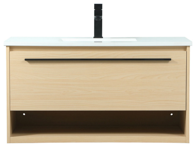 36" Single Bathroom Vanity, Maple, Vf43536Mmp - Modern - Bathroom ...