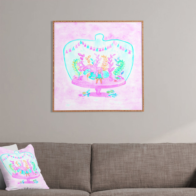 Deny Designs Dash And Ash Unicorn Hideaway Framed Wall Art, 30x30x1 ...