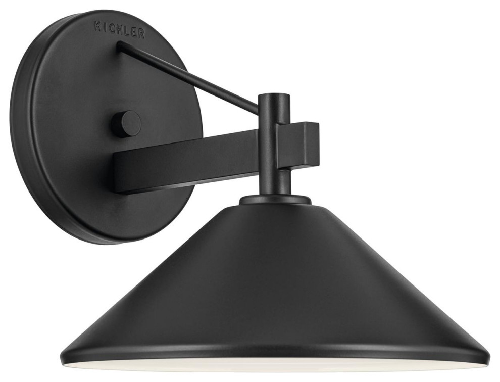 Ripley 1 Light Outdoor Wall Light, Black - Transitional - Outdoor Wall ...