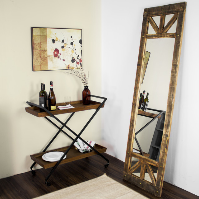 American Art Decor Rustic Wood Full Length Mirror 70", 70.25"x20.25 ...