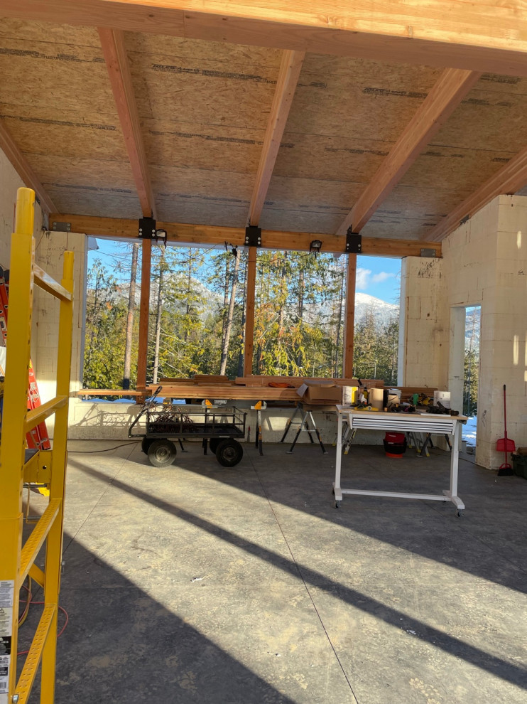 Natural pine beams & ….doors?