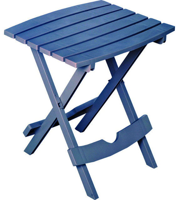 Adams 8500-94-3931 Quik Fold Portable Resin Side Table, Bluestone ...