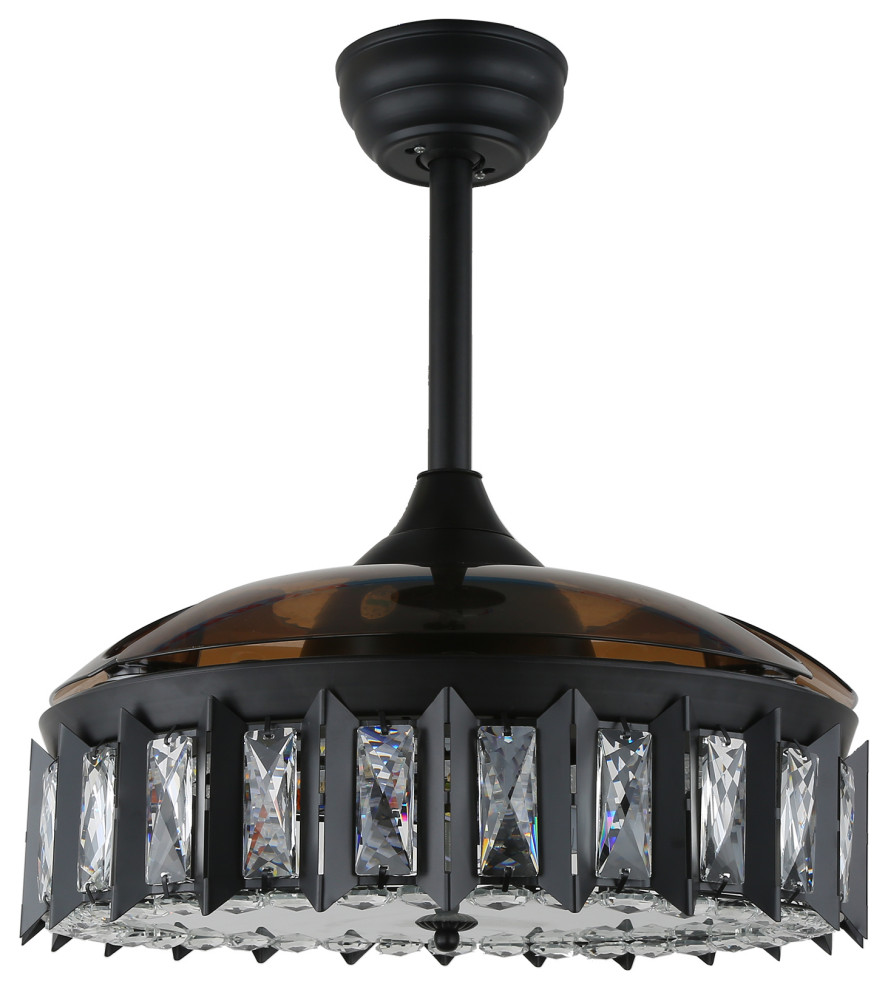 42 inch LED Retractable Ceiling Fan With Remote Control and Light Kit ...