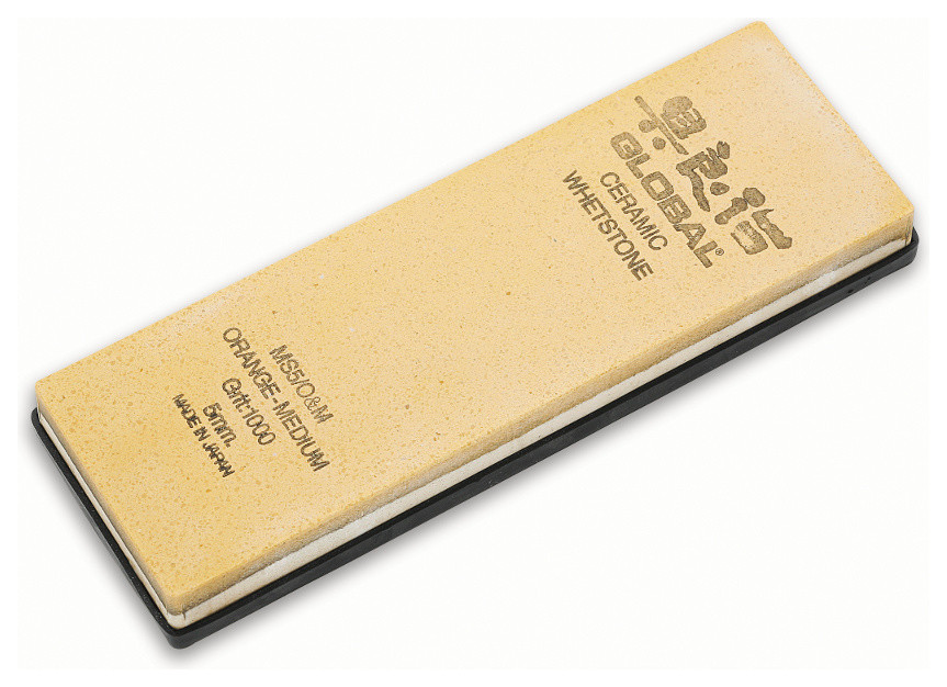 Global Orange Ceramic Medium 1000 Grit Whetstone - Contemporary - Knife ...