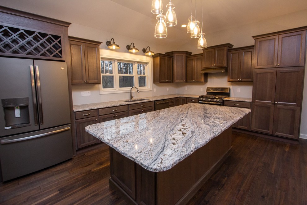 Nevaska Mist Granite Kitchen - Kitchen - Chicago - by Prestige Custom ...
