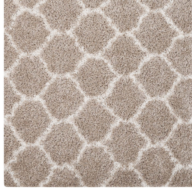 Solvea Moroccan Trellis 5x8 Shag Area Rug - Contemporary - Area Rugs ...