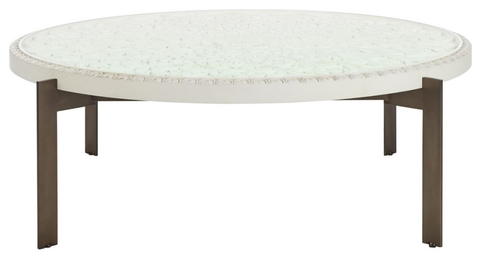 Sade Carved Wood Coffee Table - Traditional - Coffee Tables - by Virgil ...