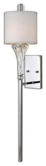 Uttermost Grancona 1 Light Chrome Wall Sconce - Contemporary - Wall ...