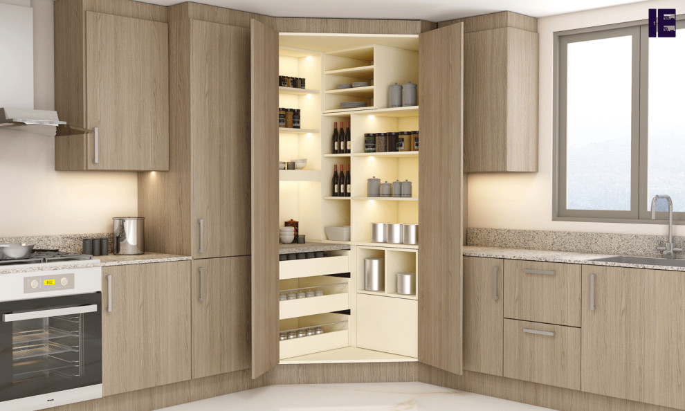 Wooden Shaker Kitchen Set in L-shape Supplied by Inspired Elements ...