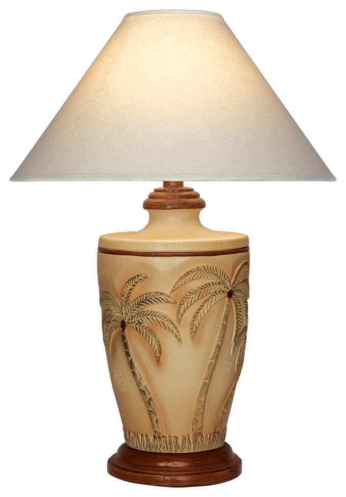 Hydrocal 30" Table Lamp, Tan Rust - Tropical - Table Lamps - by Anthony ...