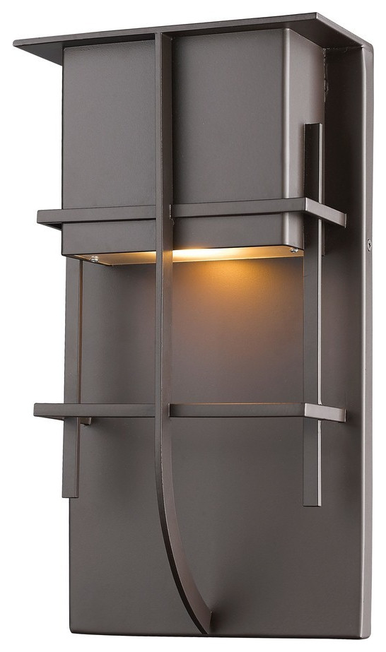 14W 1 LED Outdoor Wall Mount, Contemporary Style, 10"Wx19 ...