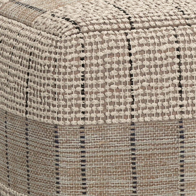 Elmer Square Woven Pouf - Transitional - Floor Pillows And Poufs - by Simpli Home Ltd. | Houzz