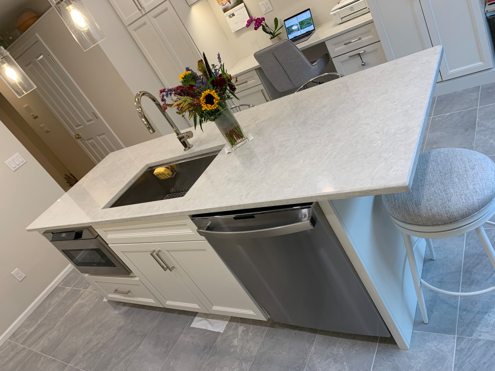 Island expanded - Transitional - Kitchen - New York - by Rockland ...