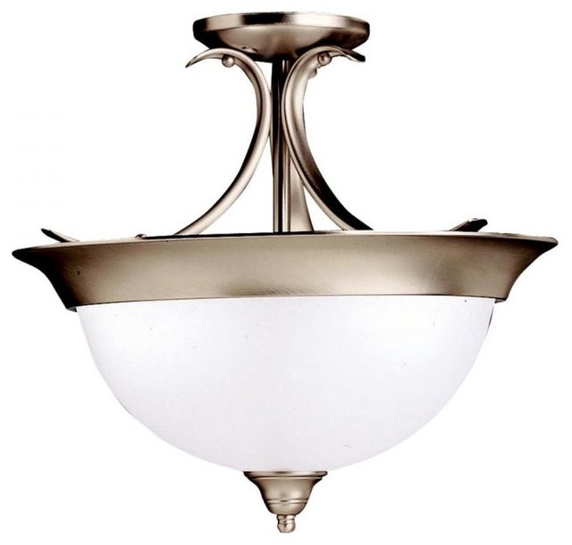 Kichler Three Light Bowl Semi-Flush Mount - Transitional - Flush-mount ...