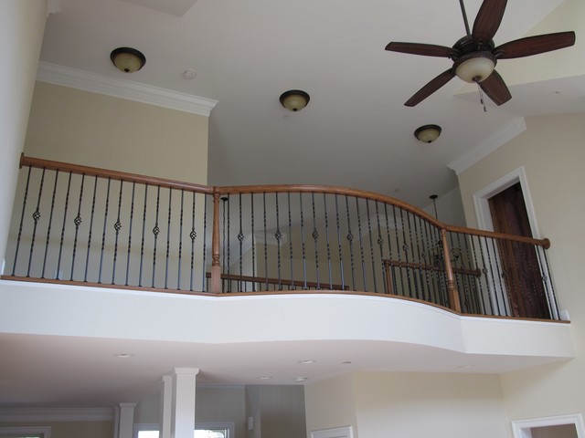 Second Floor Balcony Overlooking Living Room - Traditional - Living ...