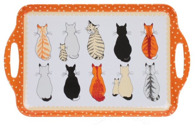 Cats in Waiting Large Tray - Contemporary - Serving Trays - by Ulster ...