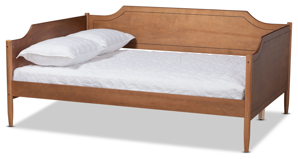 Alya Classic Traditional Farmhouse Brown Finished Wood Full Size Daybed ...