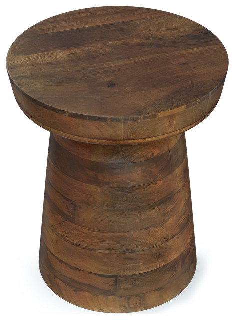 Robbie SOLID MANGO WOOD Accent Table - Rustic - Side Tables And End ...