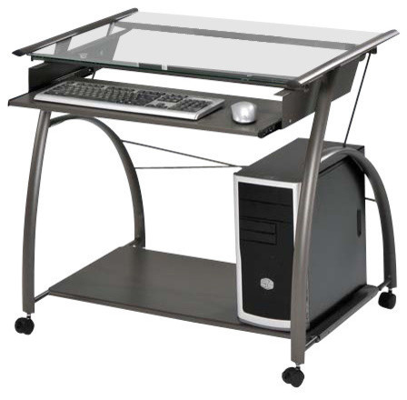 ACME Vincent Computer Desk, Pewter - Contemporary - Desks And Hutches ...