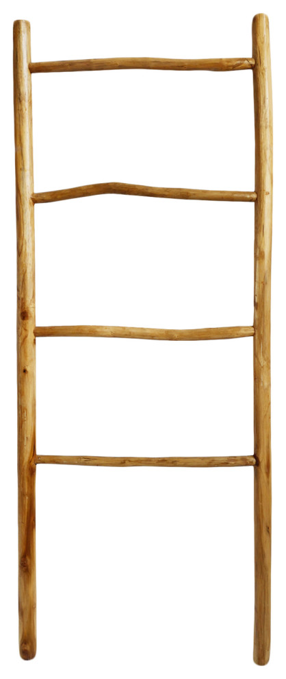 Natural Wood Stick Ladder 24 x 72 - Rustic - Ladders And Step Stools ...