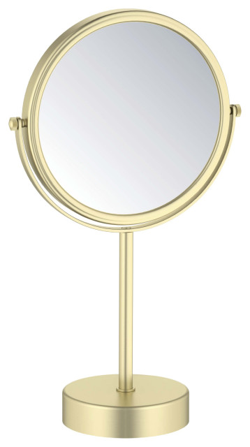 Circular Free Standing Magnifying Make Up Mirror - Contemporary ...