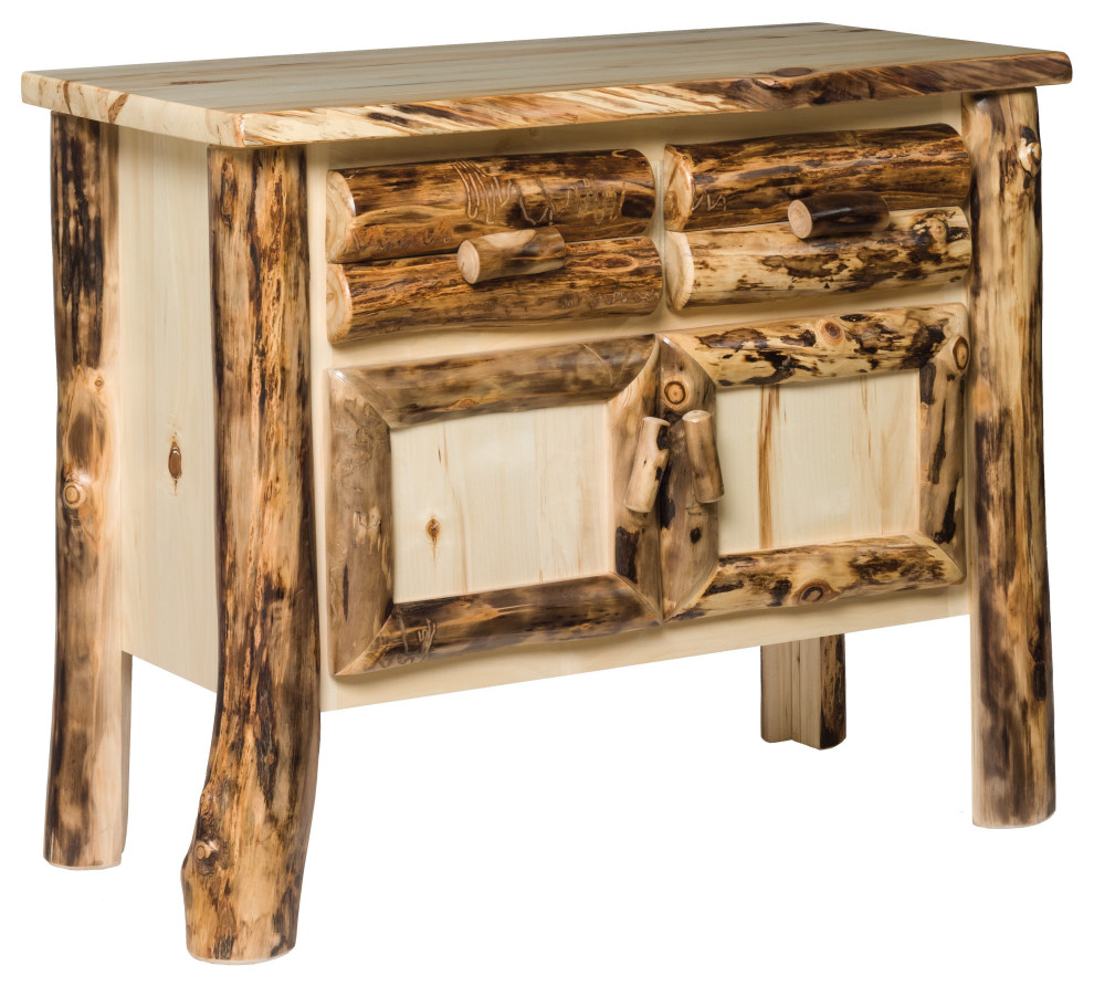Rustic Aspen Log Buffet - Rustic - Buffets And Sideboards - by ...