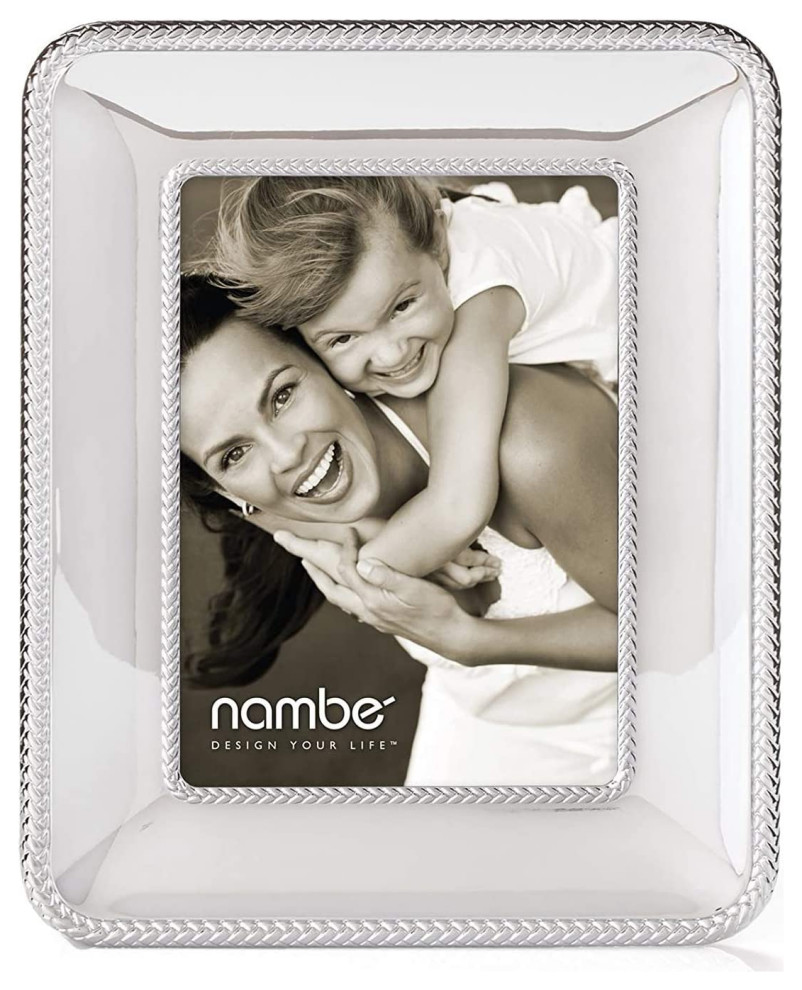 Nambe Braid Picture Frame, 5" x 7" - Silver - Traditional - Picture ...
