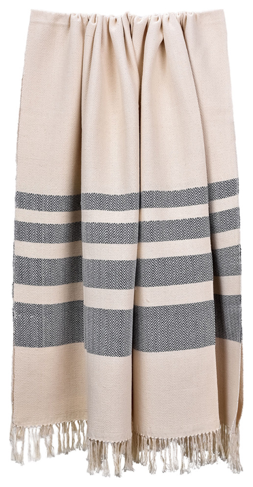 Monochromatic Cotton Throws & Blankets, Extra Large - Transitional ...