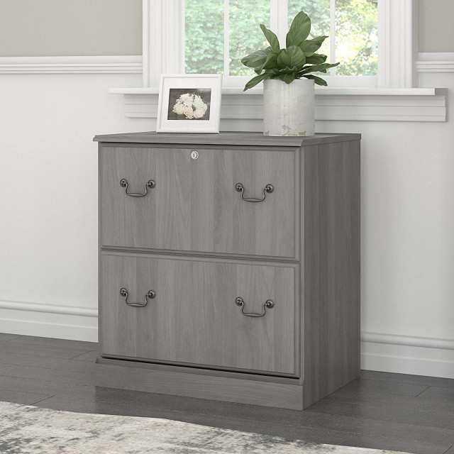 Modern Gray 2-Drawer Locking Lateral File Cabinet for Letter/Legal ...