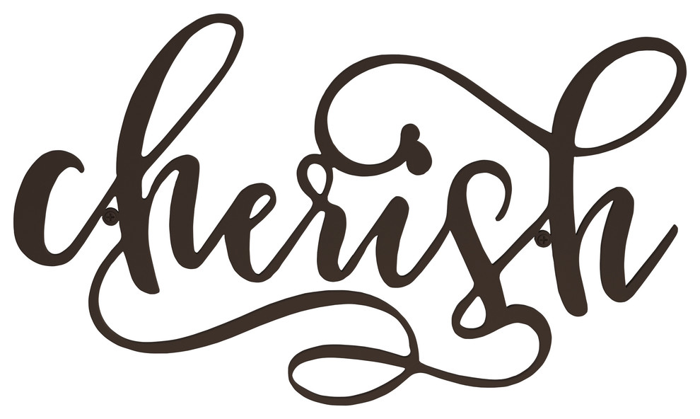 Metal Cutout- Cherish Decorative Wall Sign-3D Word Art by Lavish Home ...