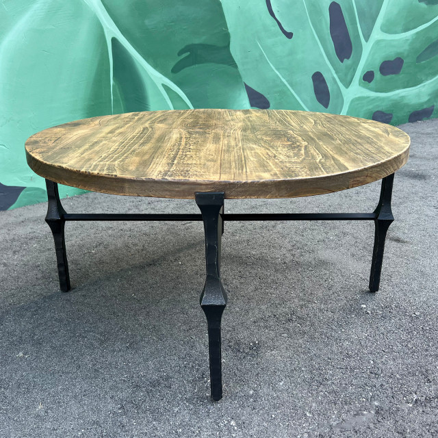 Modern Farmhouse Round Coffee Table - Industrial - Coffee Tables - by ...